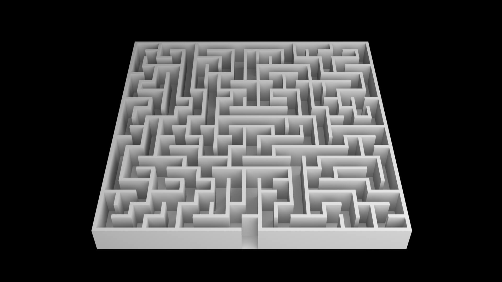 5 Low Poly Square Mazes - 3D Model by S4vvy