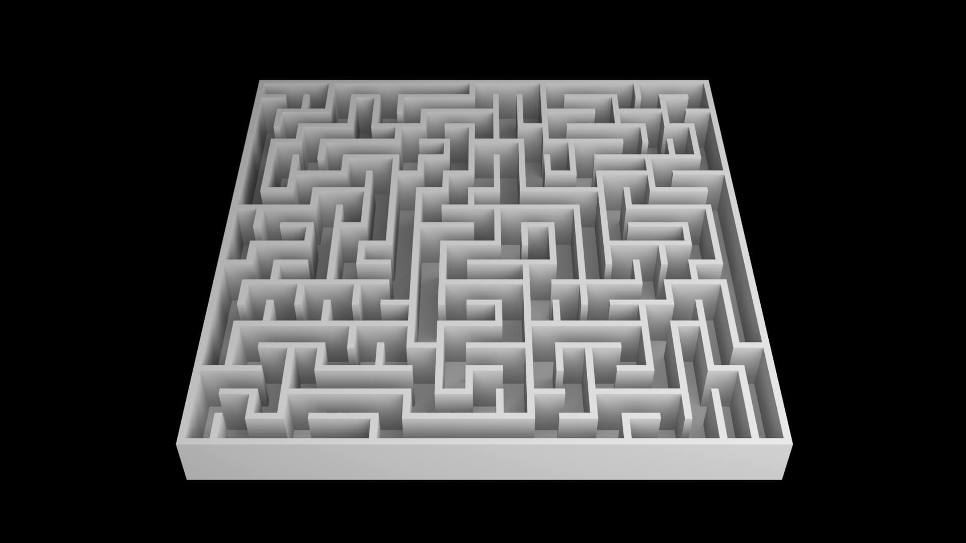 5 Low Poly Square Mazes - 3D Model by S4vvy