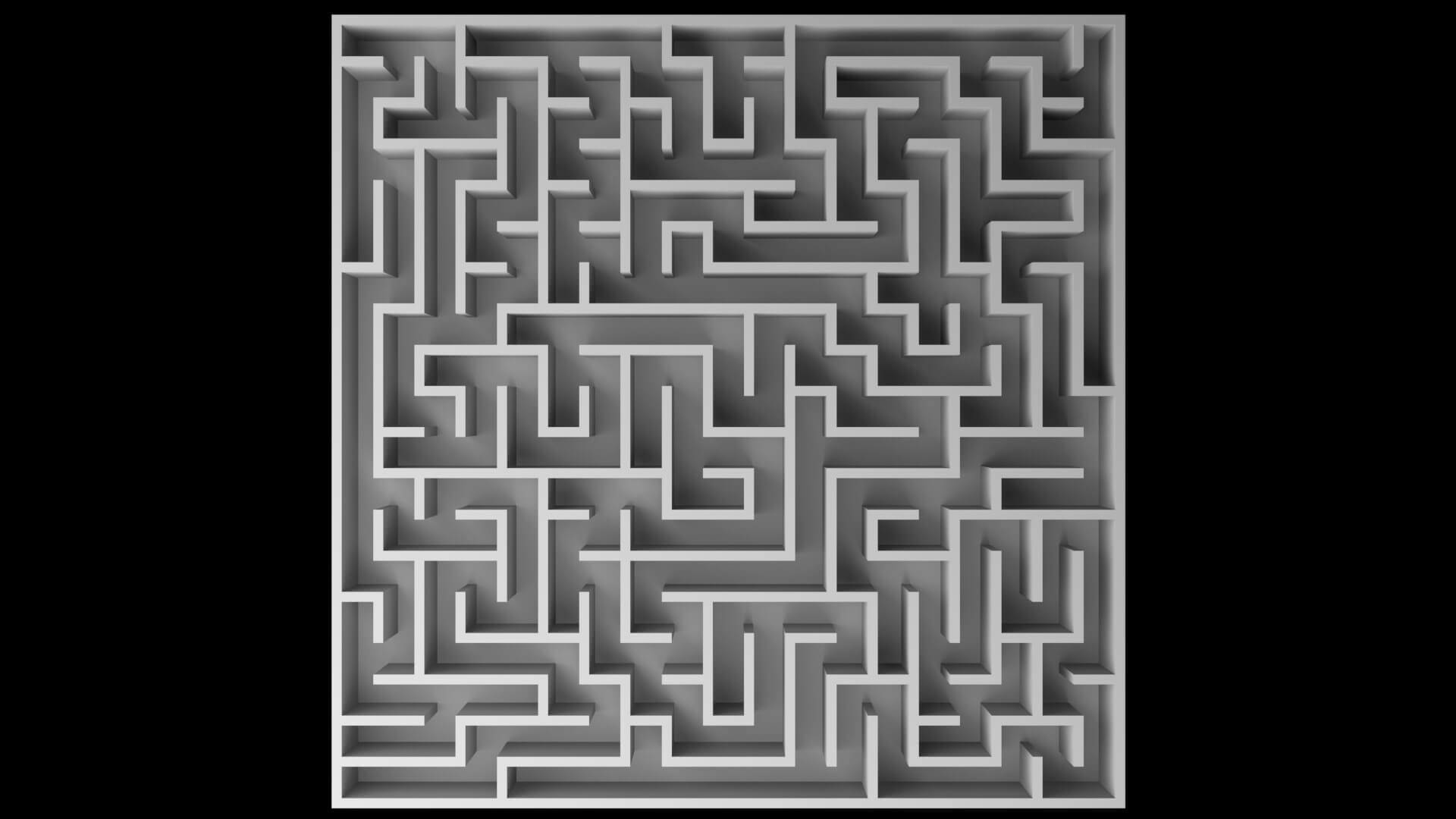 5 Low Poly Square Mazes - 3D Model by S4vvy