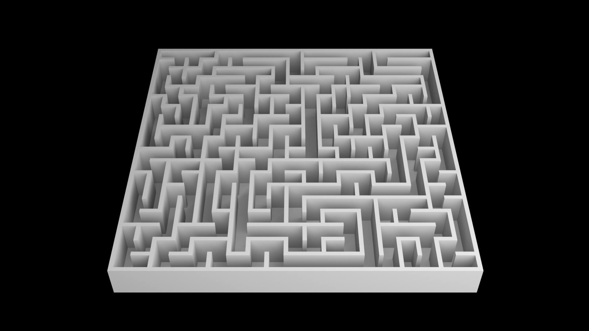 5 Low Poly Square Mazes - 3D Model by S4vvy