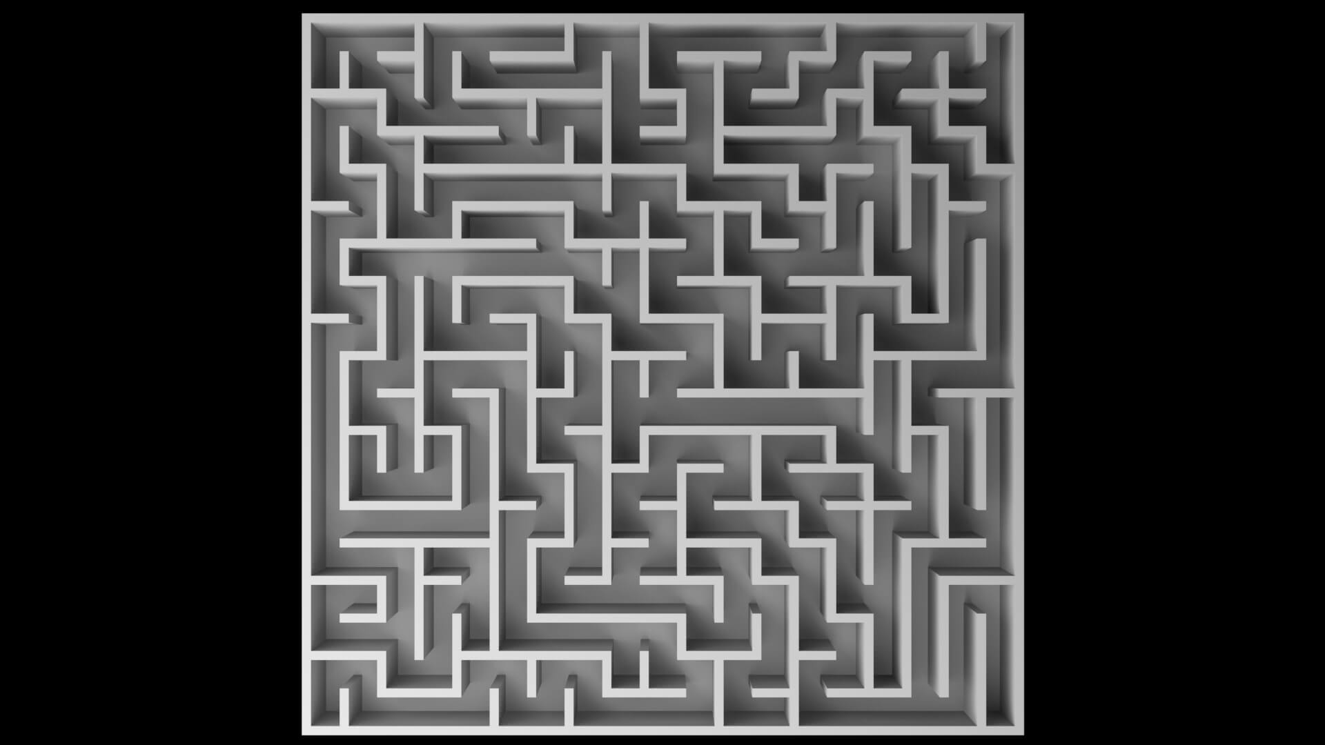 5 Low Poly Square Mazes - 3D Model by S4vvy