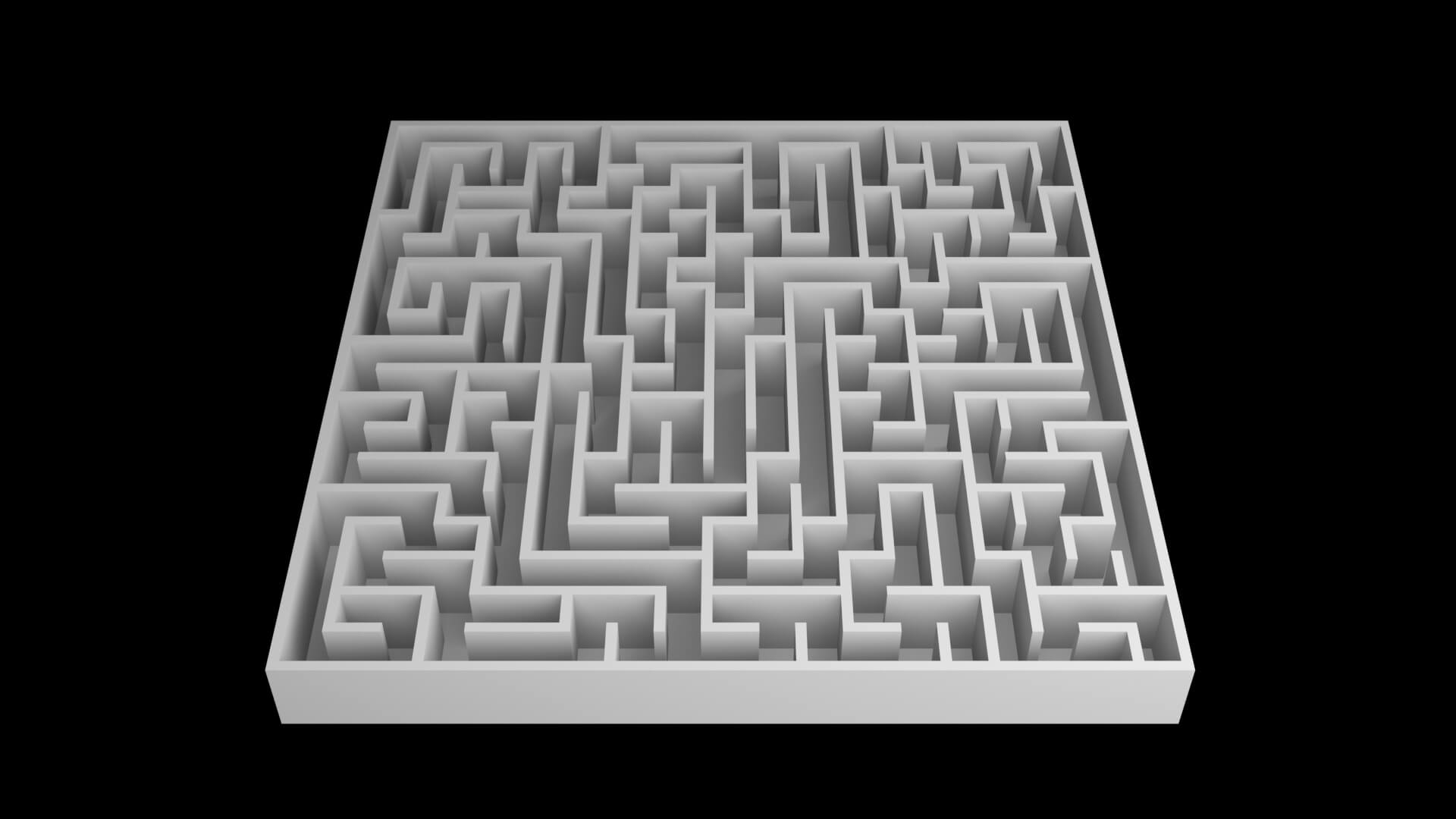 5 Low Poly Square Mazes - 3D Model by S4vvy