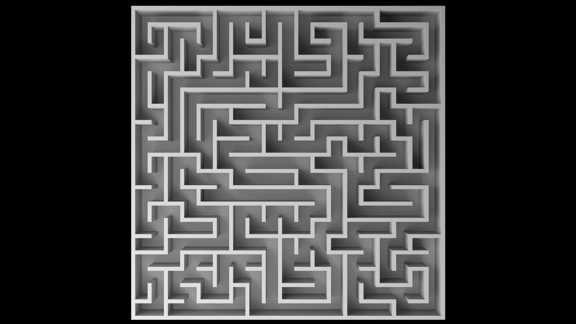 5 Low Poly Square Mazes - 3D Model by S4vvy