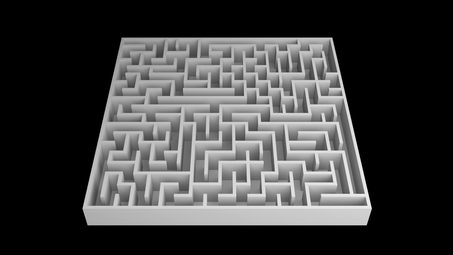 5 Low Poly Square Mazes - 3D Model by S4vvy