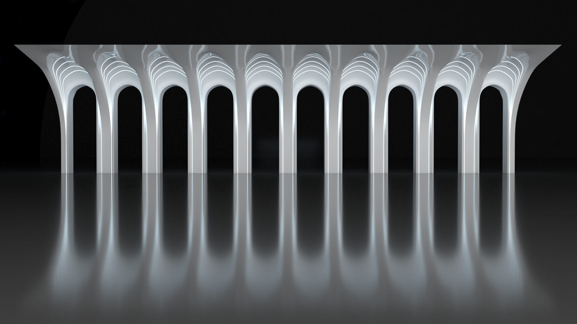 Futuristic Architecture Parametric Organic Shade Structure 3d Model By S4vvy