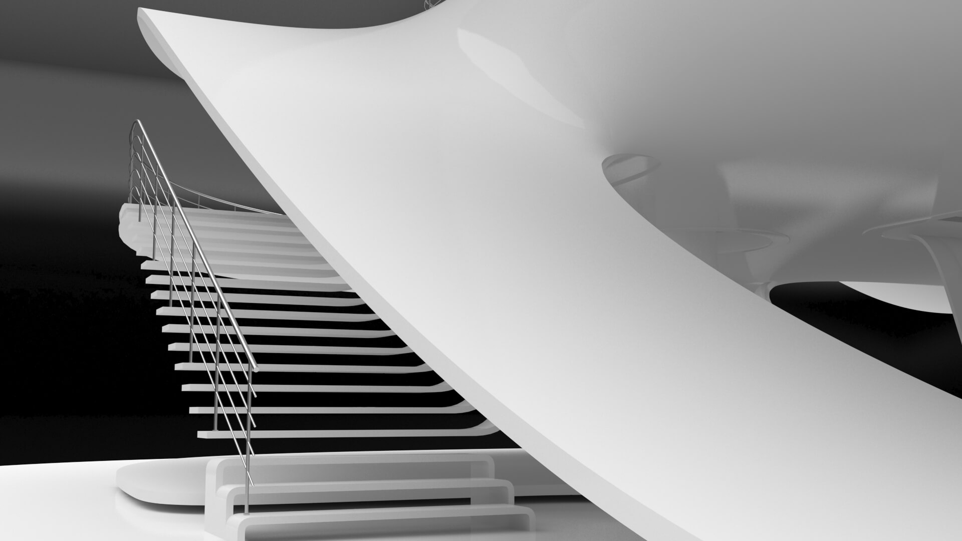 Futuristic Parametric Sci-Fi Exhibition Pavilion 3D Model by S4vvy