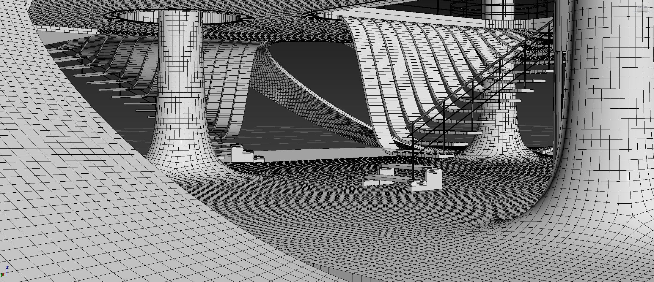Futuristic Parametric Sci-Fi Exhibition Pavilion 3D Model by S4vvy