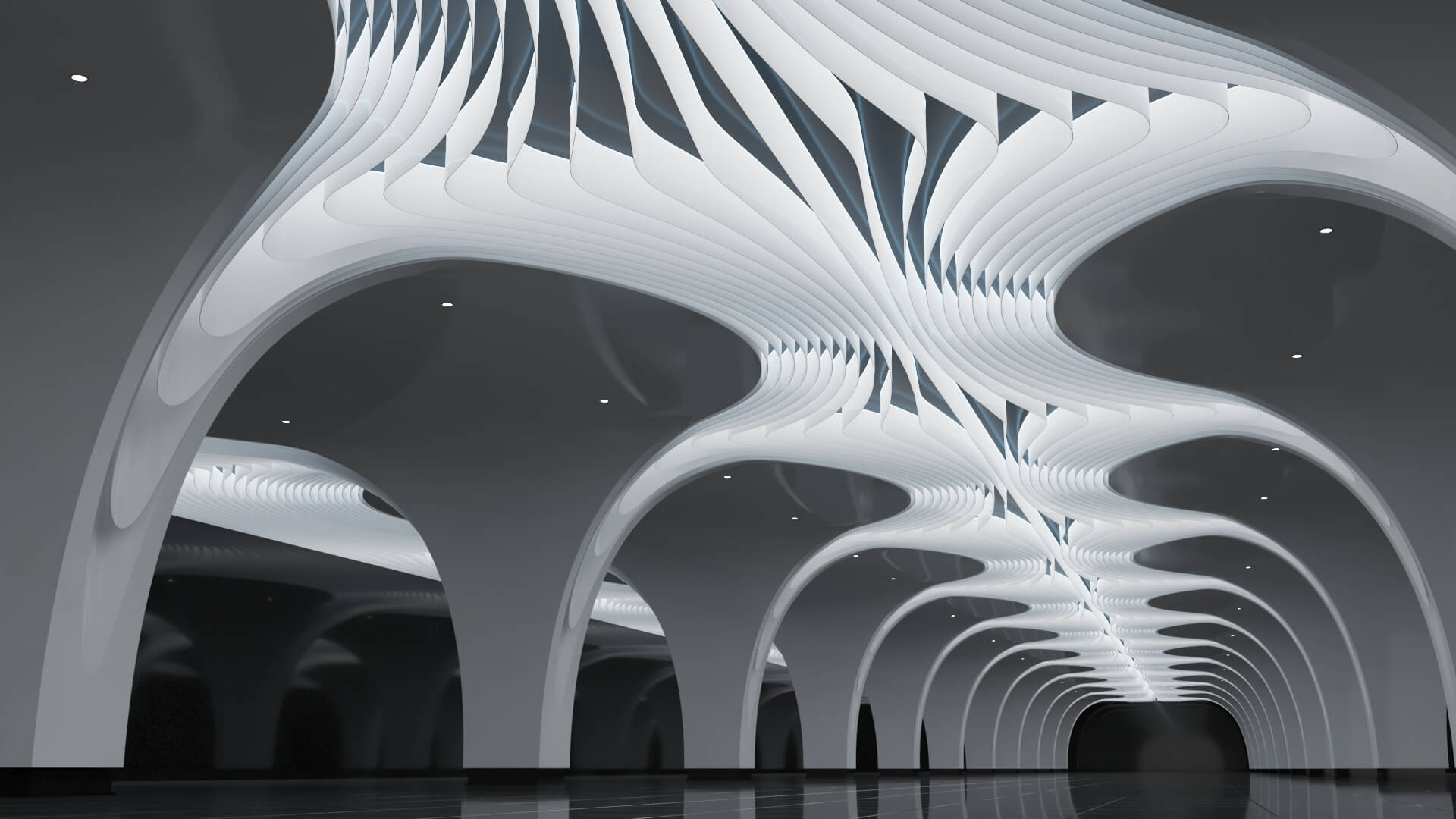 Futuristic Parametric Shanghai Subway Yuyuan Metro Station - 3D Model ...