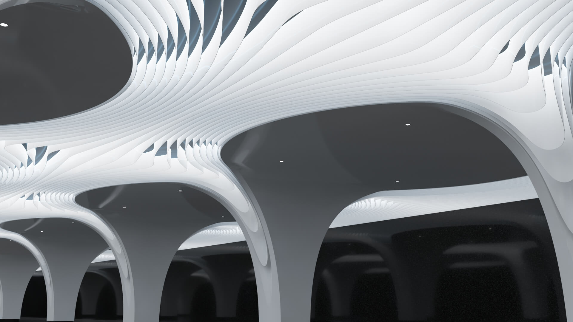 Futuristic Parametric Shanghai Subway Yuyuan Metro Station - 3D Model ...