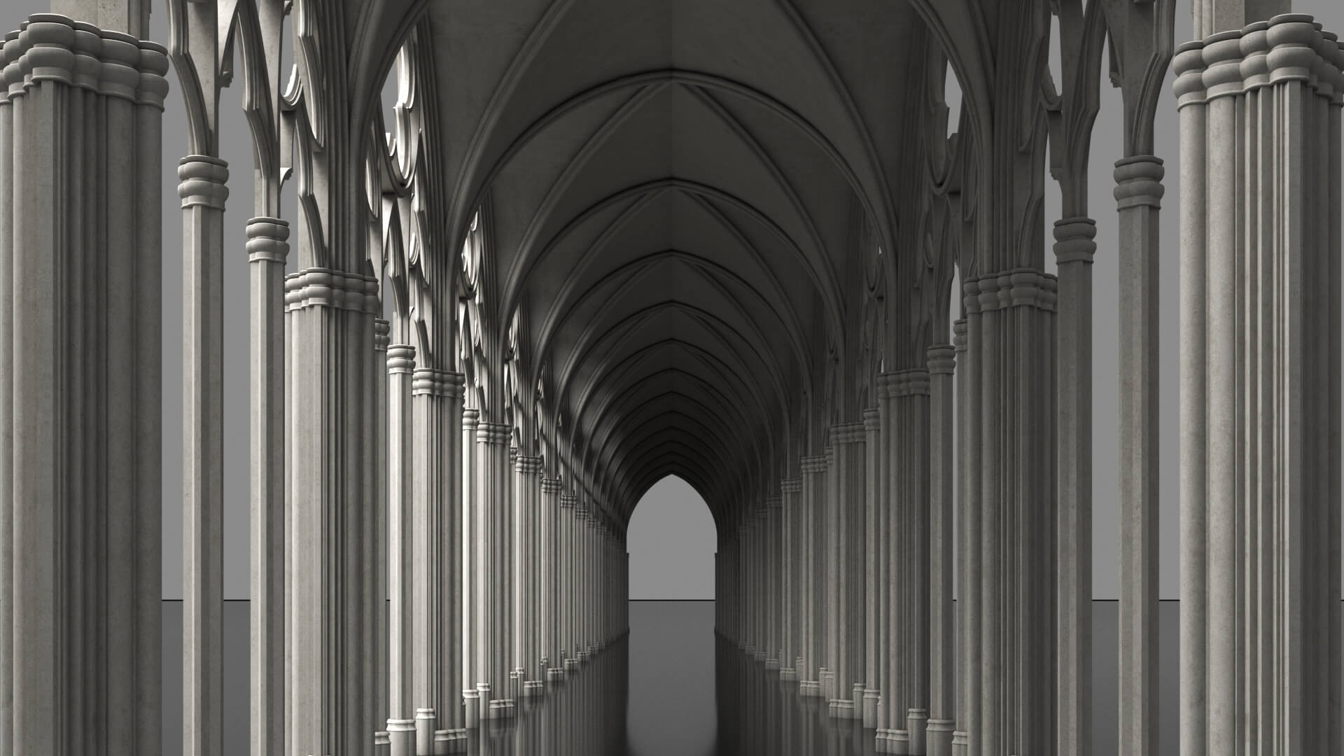 Gothic Architecture - Vaulted Ceiling Kitbash - Modular Unit 3D Model ...