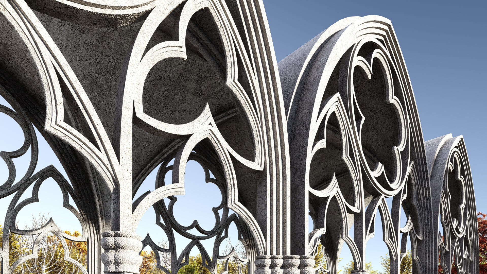 Gothic Architecture - Vaulted Ceiling Kitbash - Modular Unit 3D Model ...
