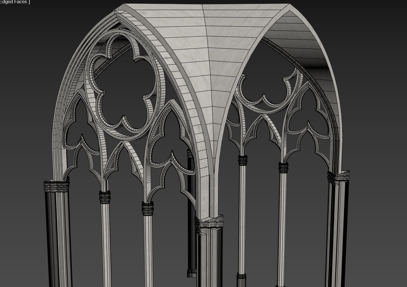 Gothic Architecture - Vaulted Ceiling Kitbash - Modular Unit 3D Model ...