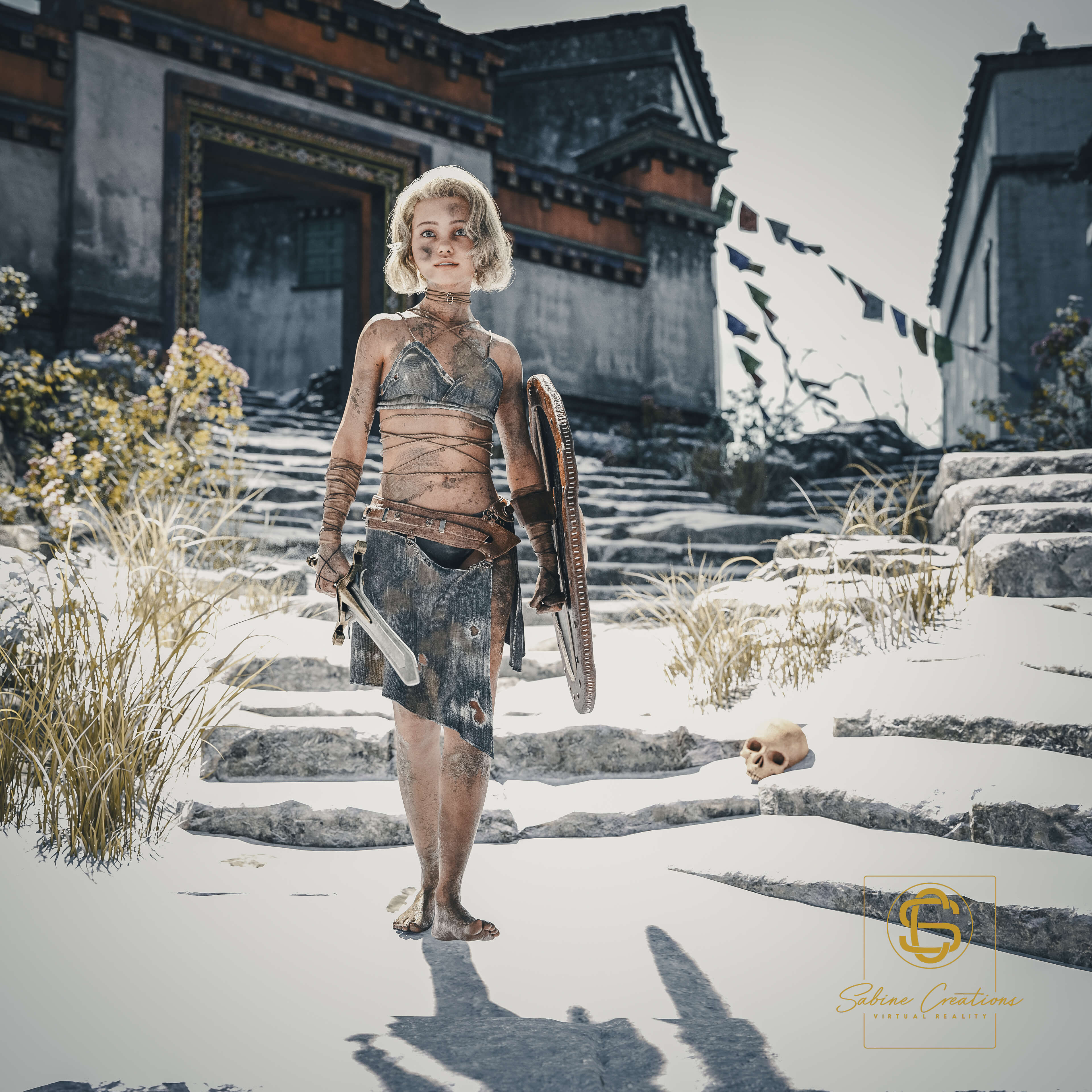 Warrior Princess 3D Render, Digital Art by SabineCreations