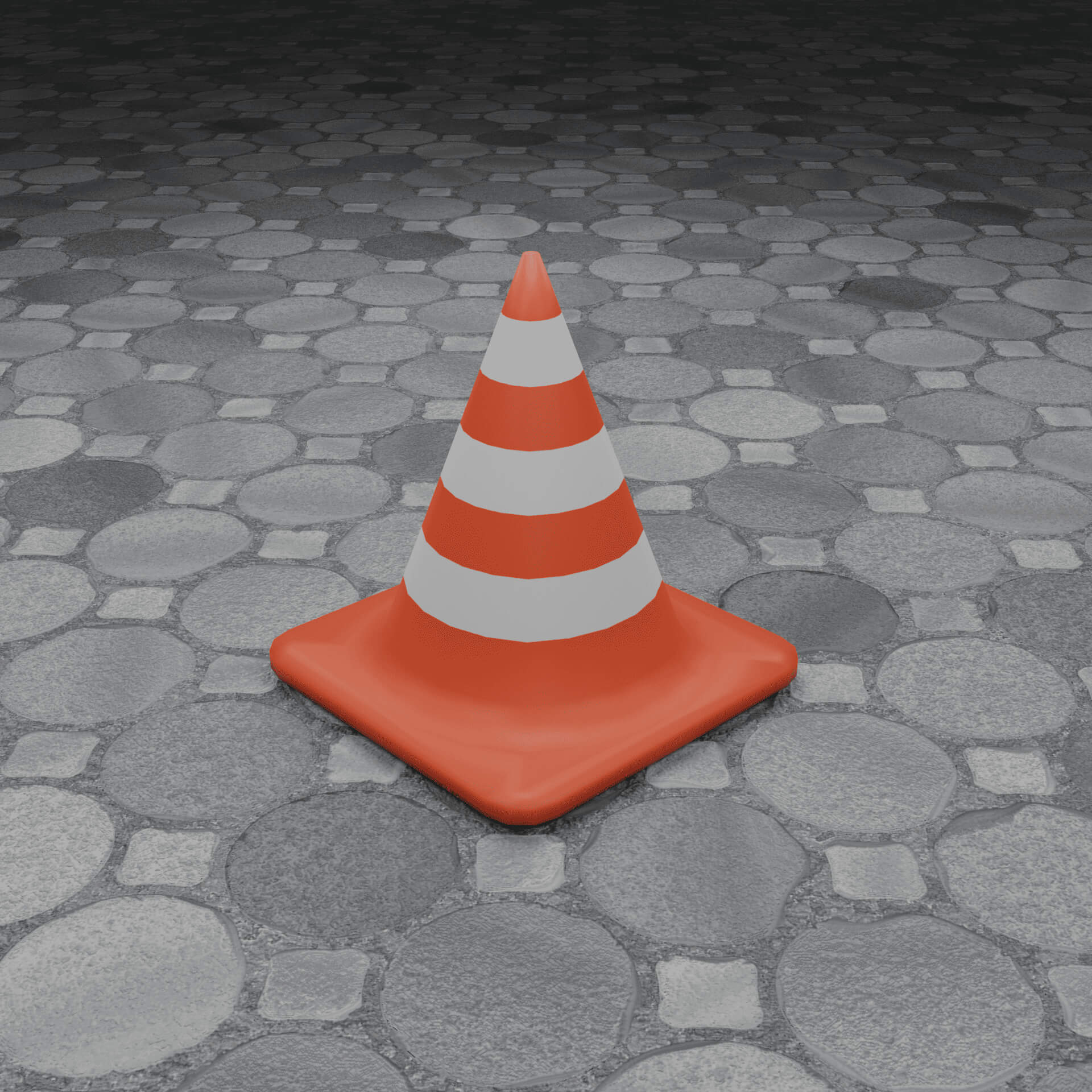 Traffic Cone - 3D Model by Sabsafalak