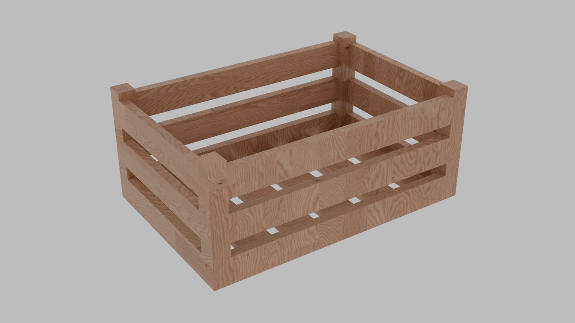 Wooden Box Low Poly - 3D Model by Sabsafalak