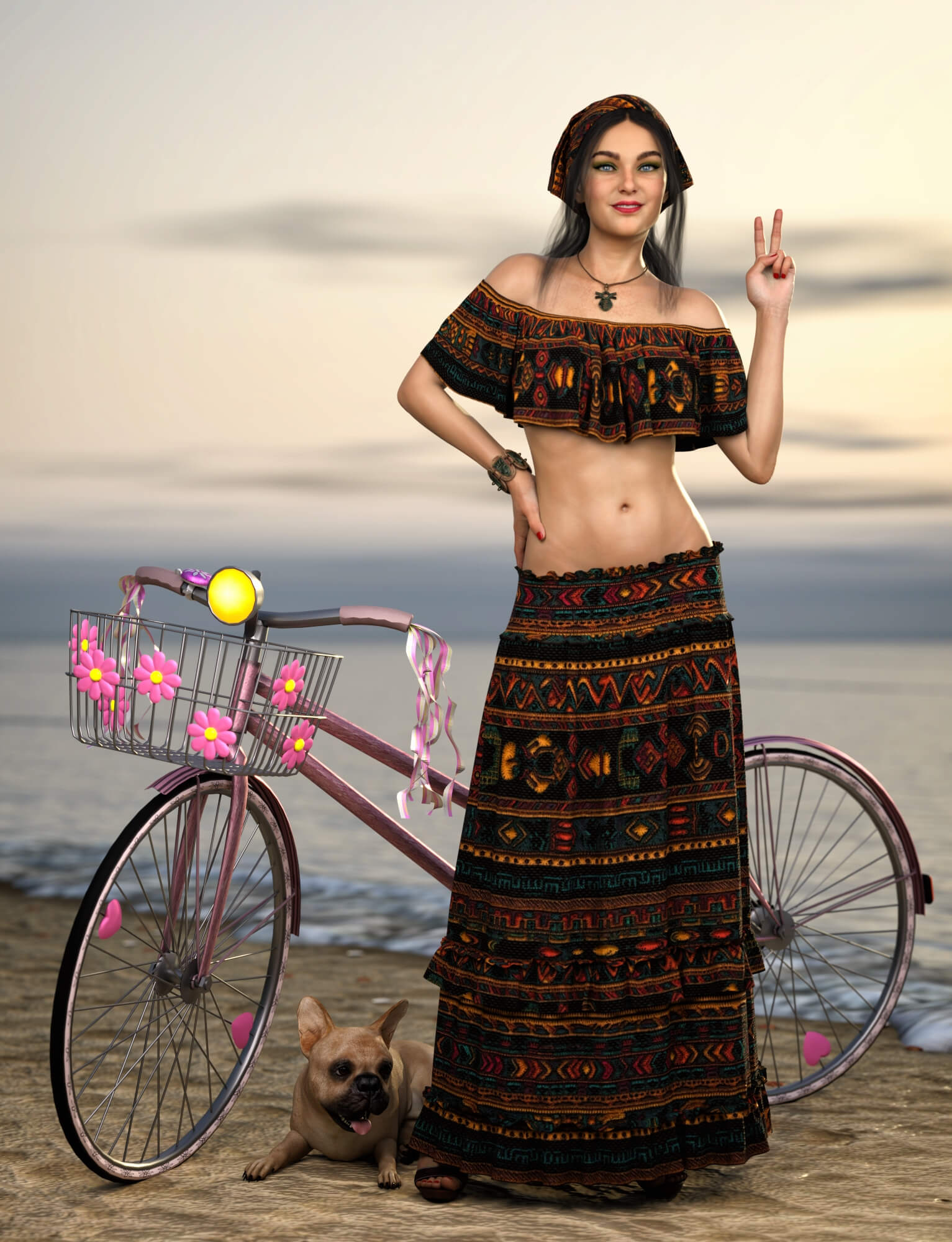 aztec shaders 3D Render, Digital Art by sade