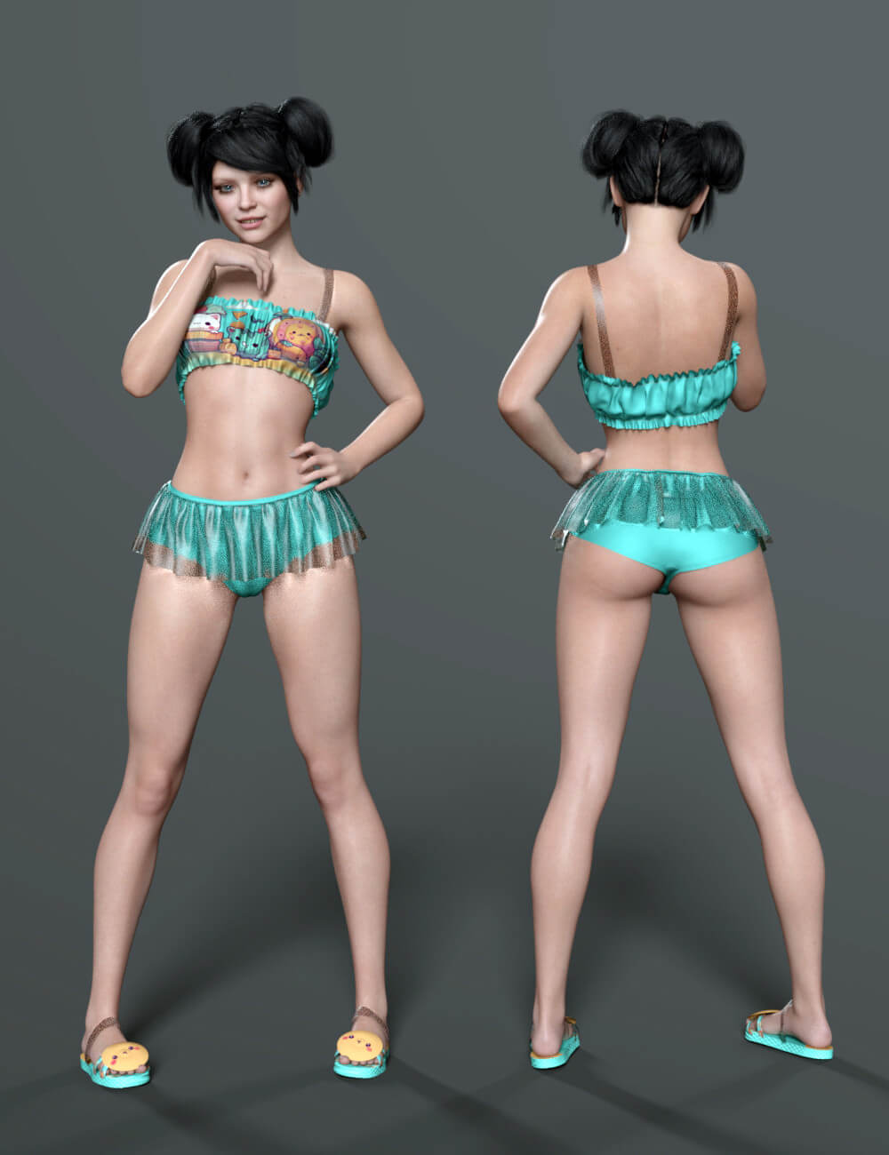 bikini 3D Render, Digital Art by sade