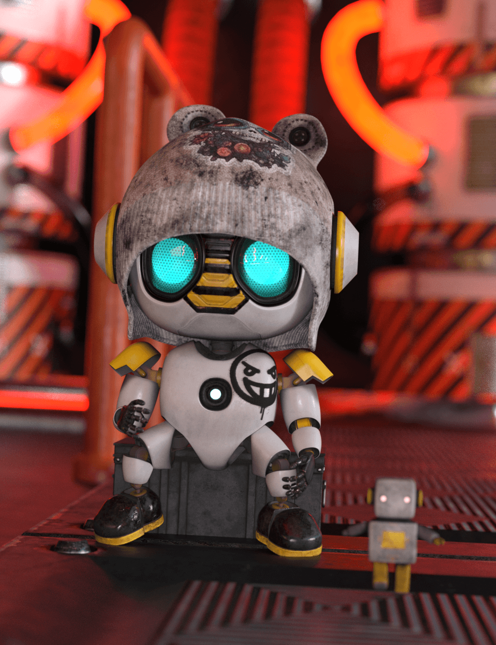 Widget the Robot 3D Render, Digital Art by sade