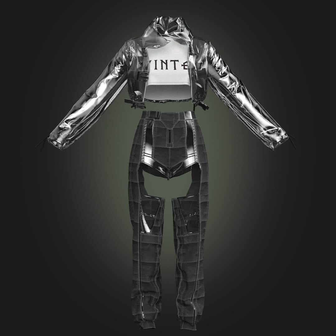 Female Outfit - 3D Model by Sadykova_3d