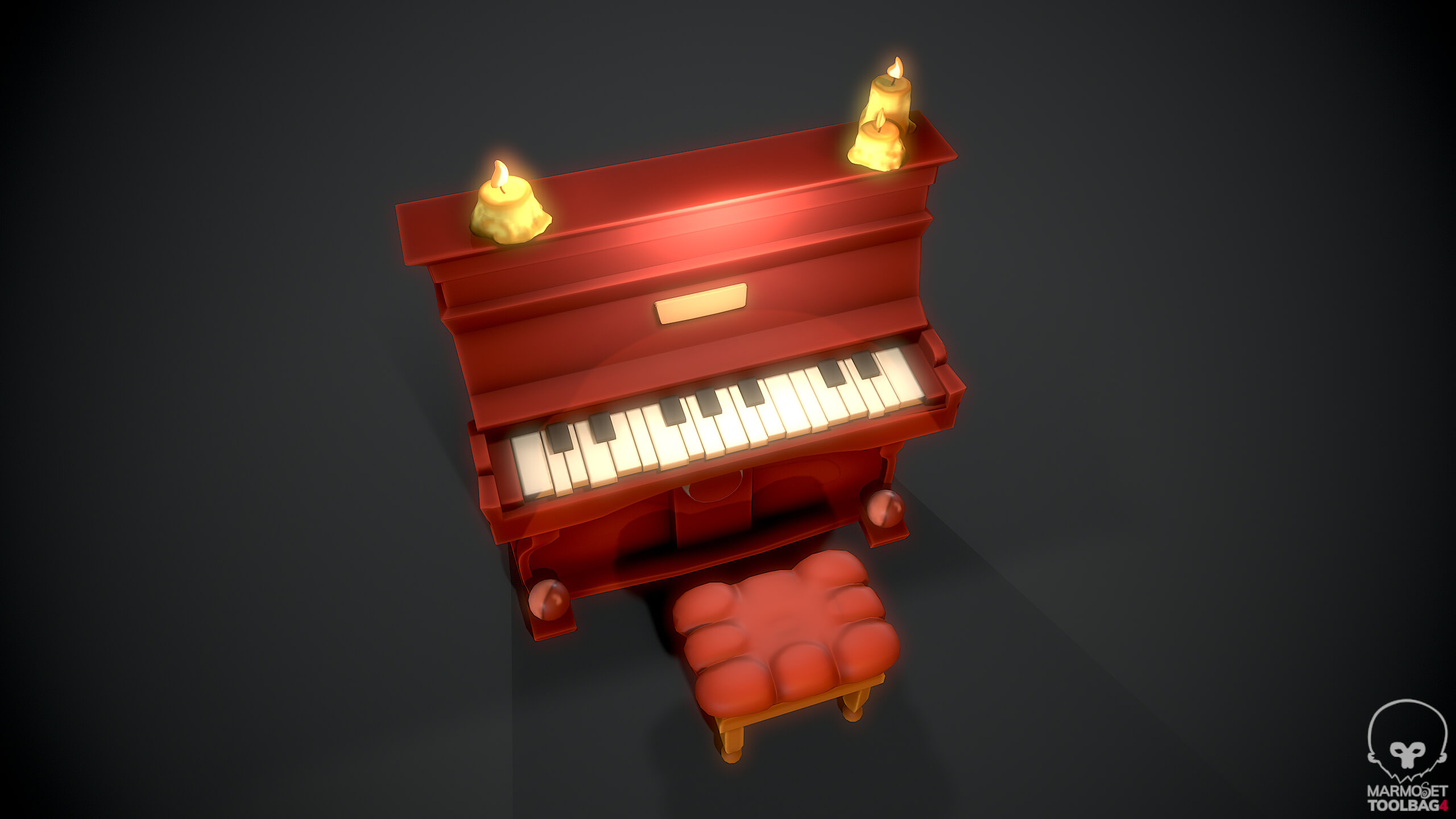 Stylized Piano - 3D Model by safa994