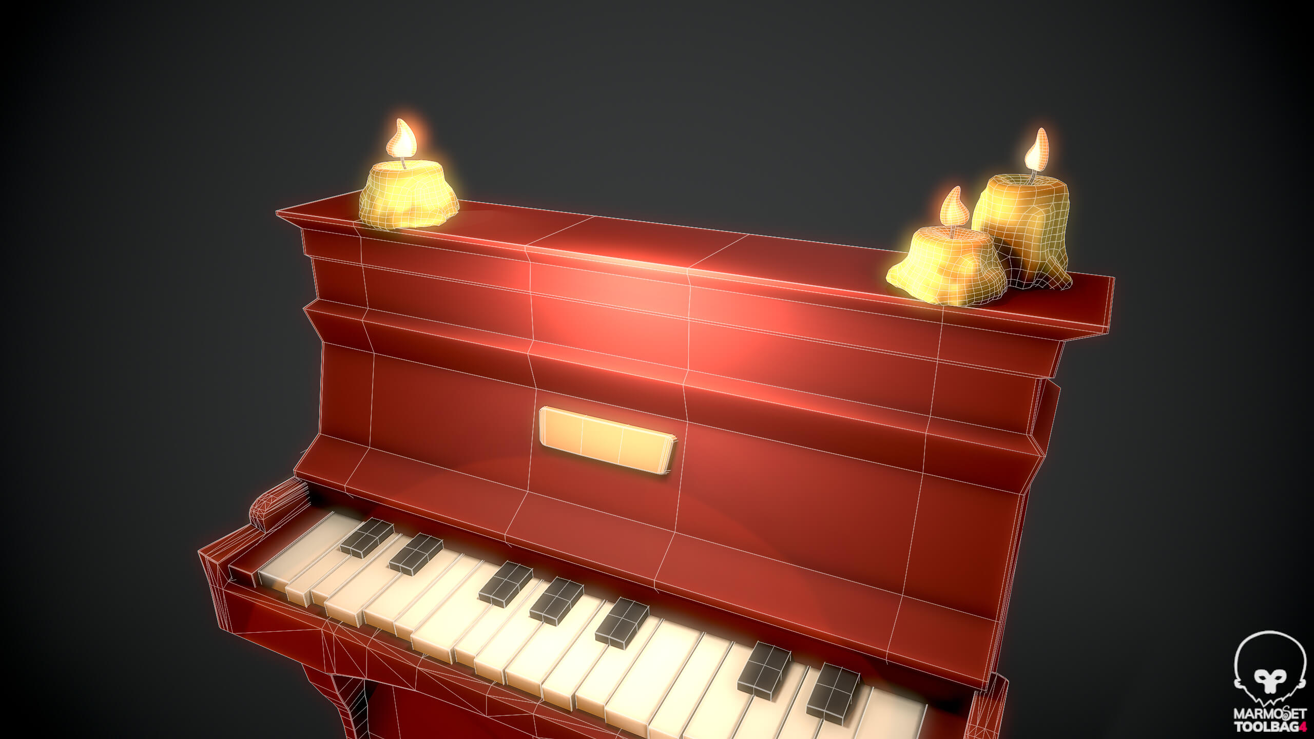 Stylized Piano - 3D Model by safa994