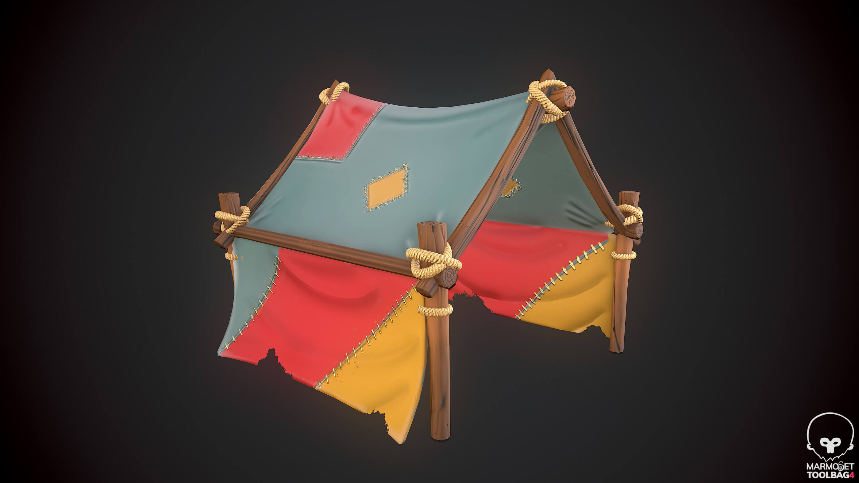 Stylized Tent - 3D Model by safa994