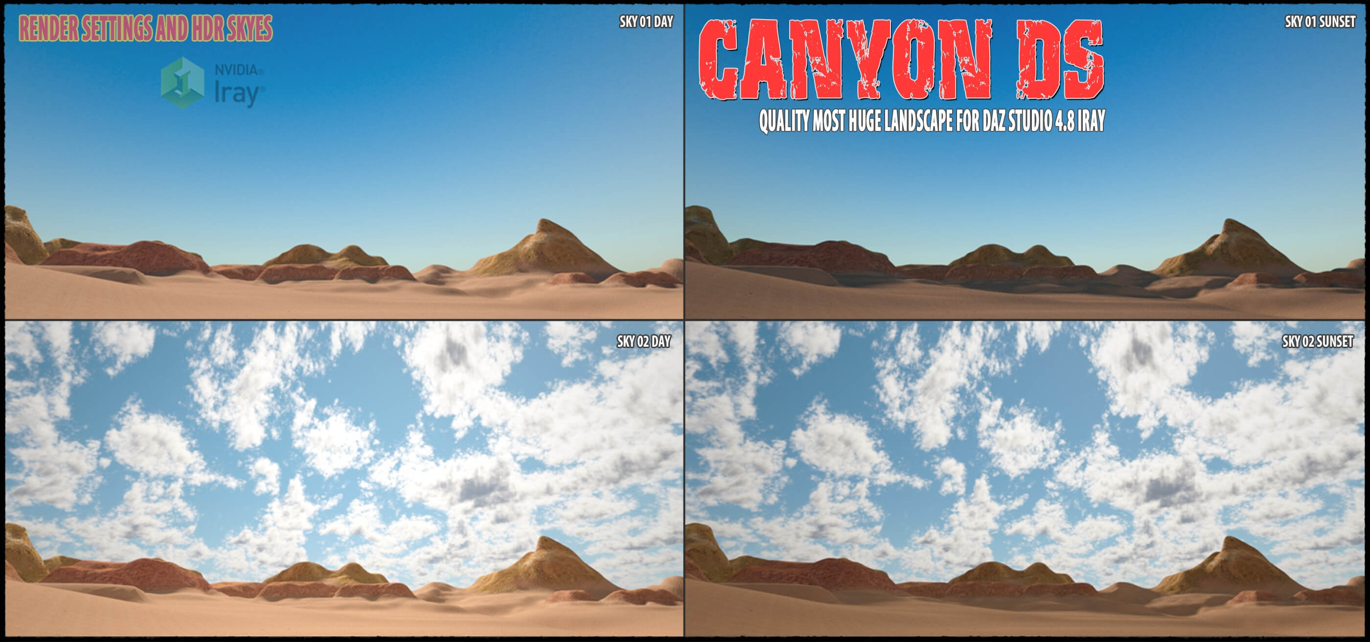 Canyon Landscape Environment - Extended License Daz Content by ...