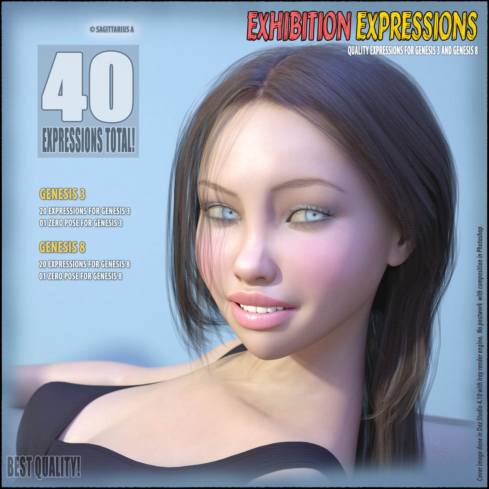 Exhibition - Expressions for G3 and G8 Extended License Daz Content by Sagittarius A
