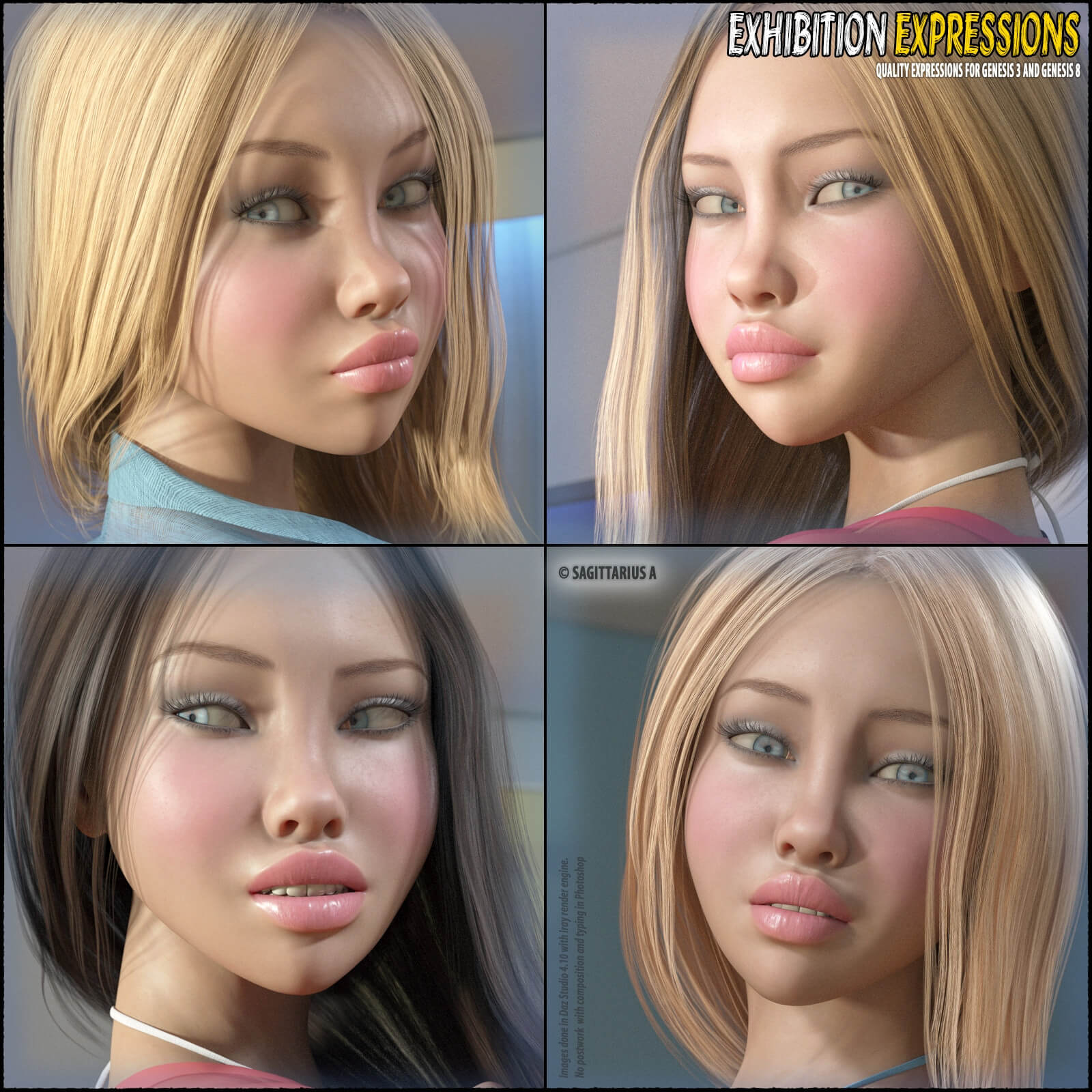 Genesis 8 Female Expressions Bundle Extended License by Sagittarius A