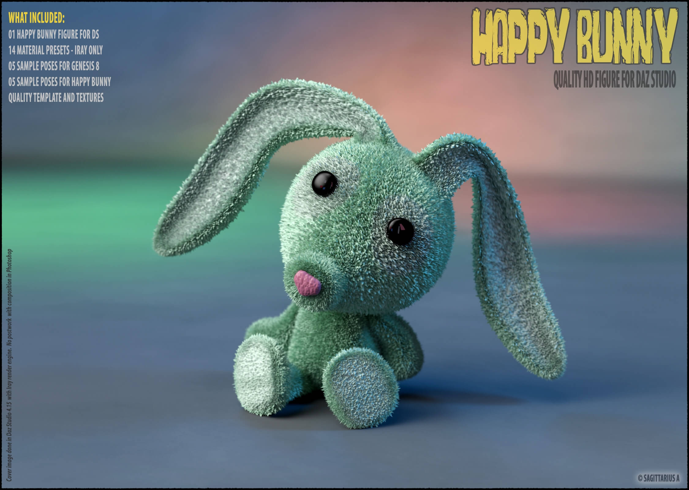 Happy Bunny - HD Figure for DAZ Studio Extended License by Sagittarius A
