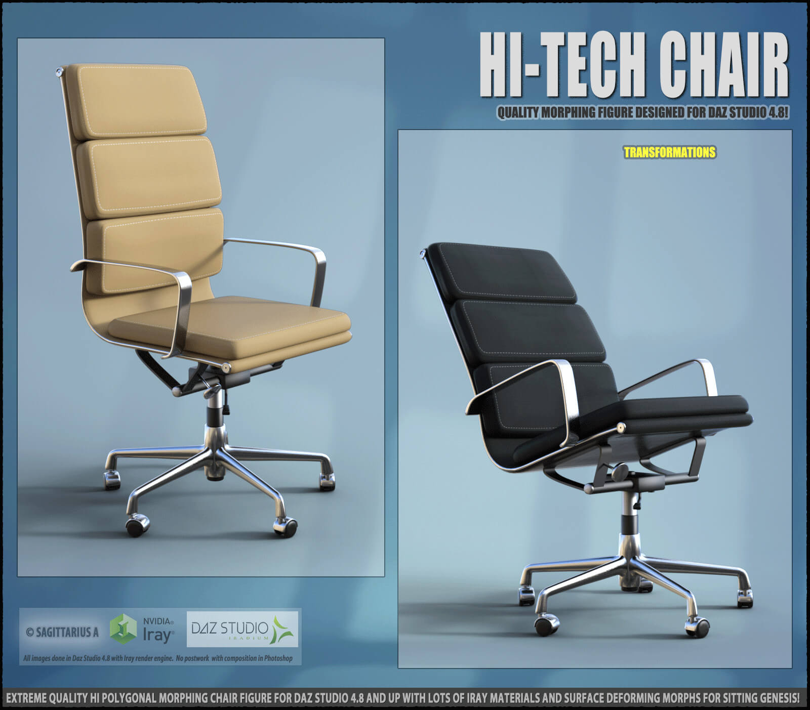 Hi-Tech Chair Extended License Daz Content by Sagittarius A