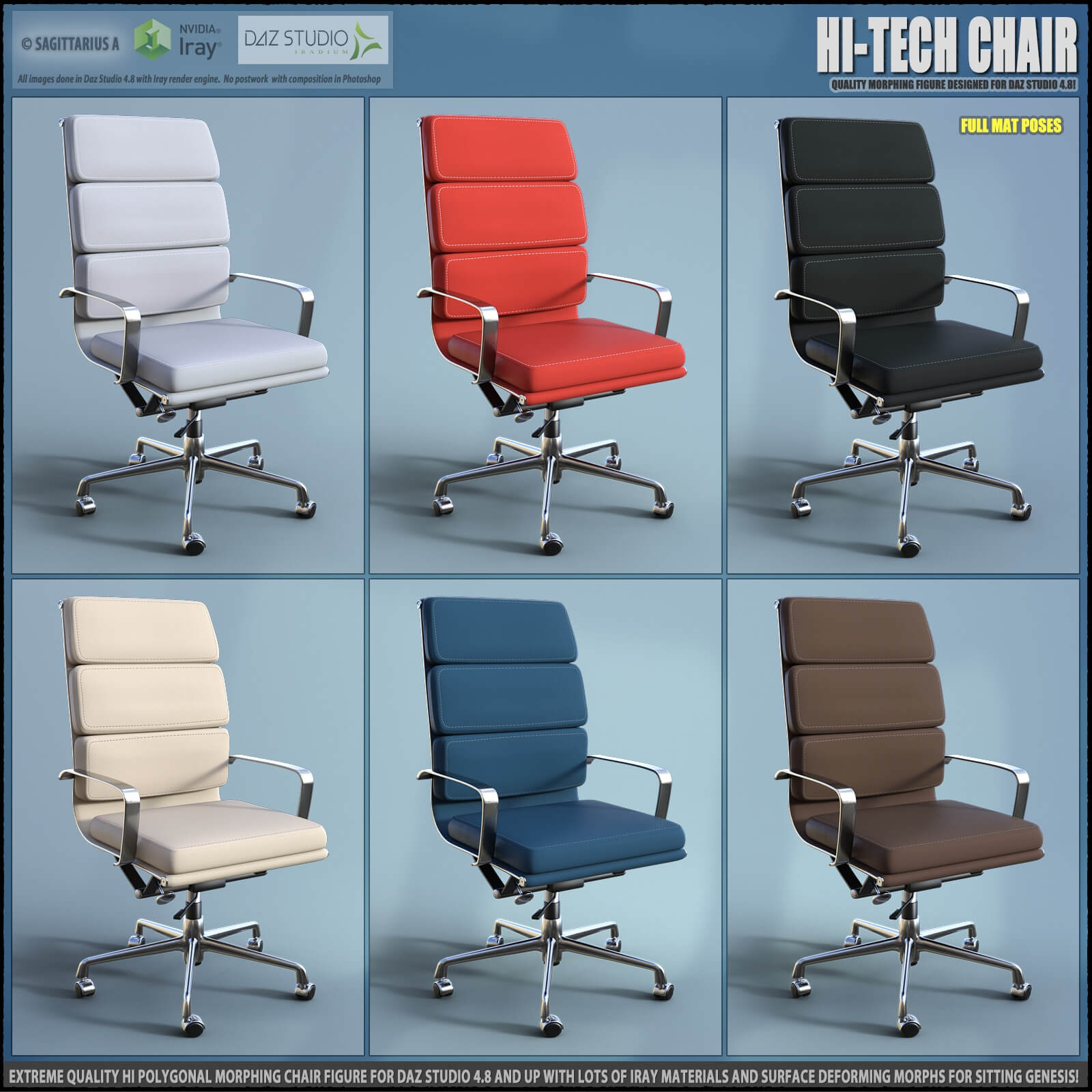 Hi-Tech Chair Extended License Daz Content by Sagittarius A