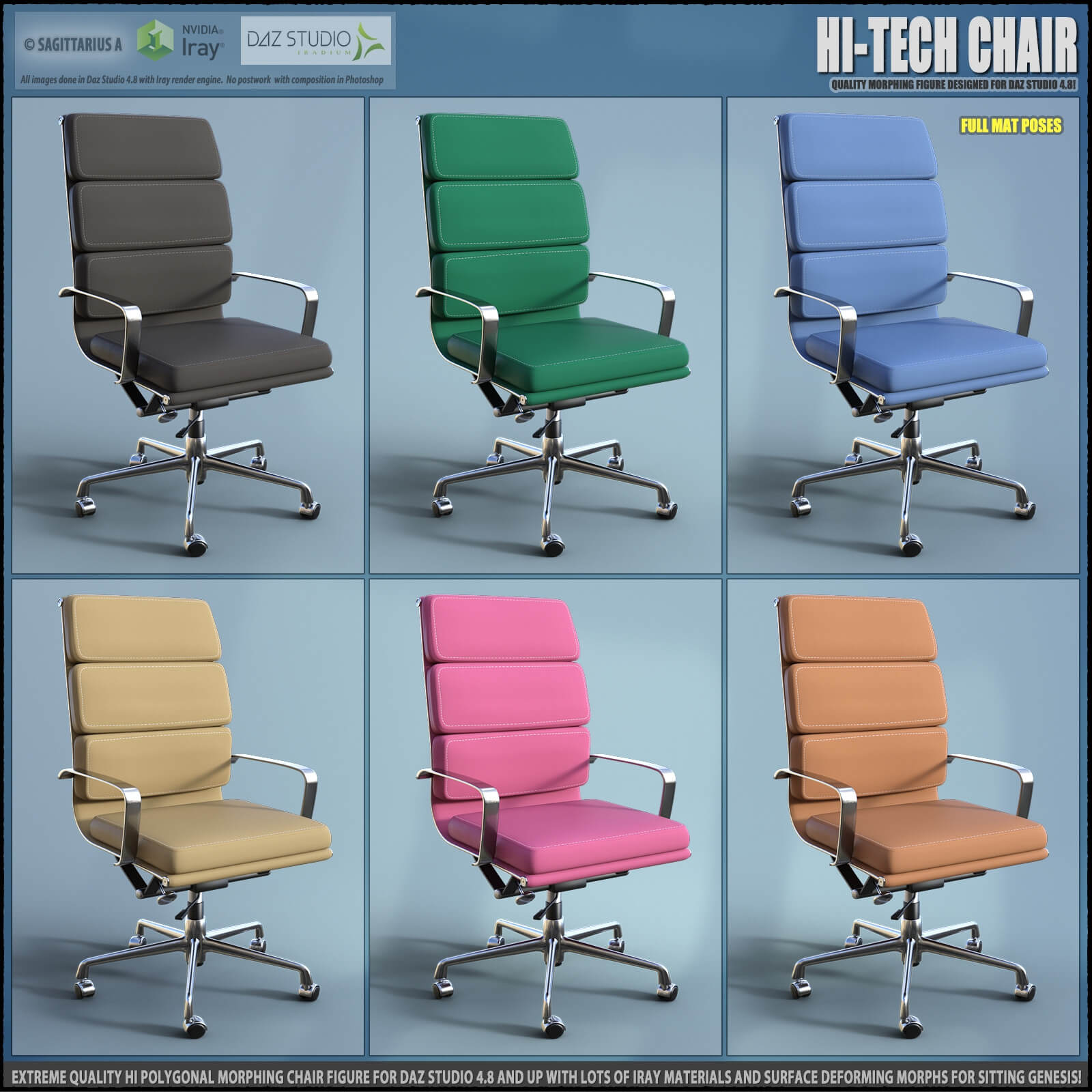 Hi-Tech Chair Extended License Daz Content by Sagittarius A