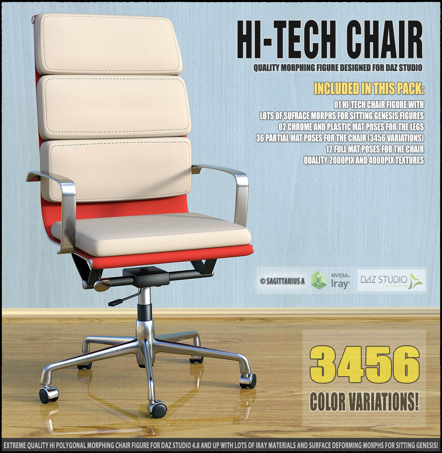 Hi-Tech Chair Extended License Daz Content by Sagittarius A