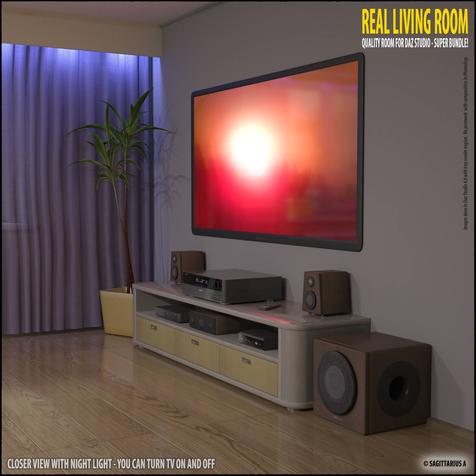 Living Room for DAZ Studio by Sagittarius A