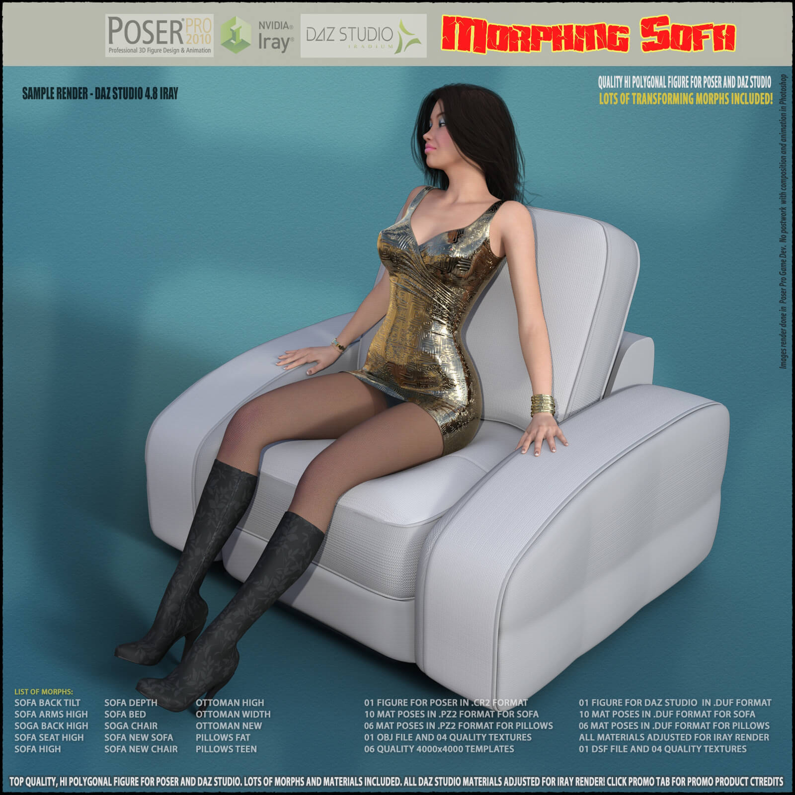 Morphing Sofa - Daz Content by Sagittarius A