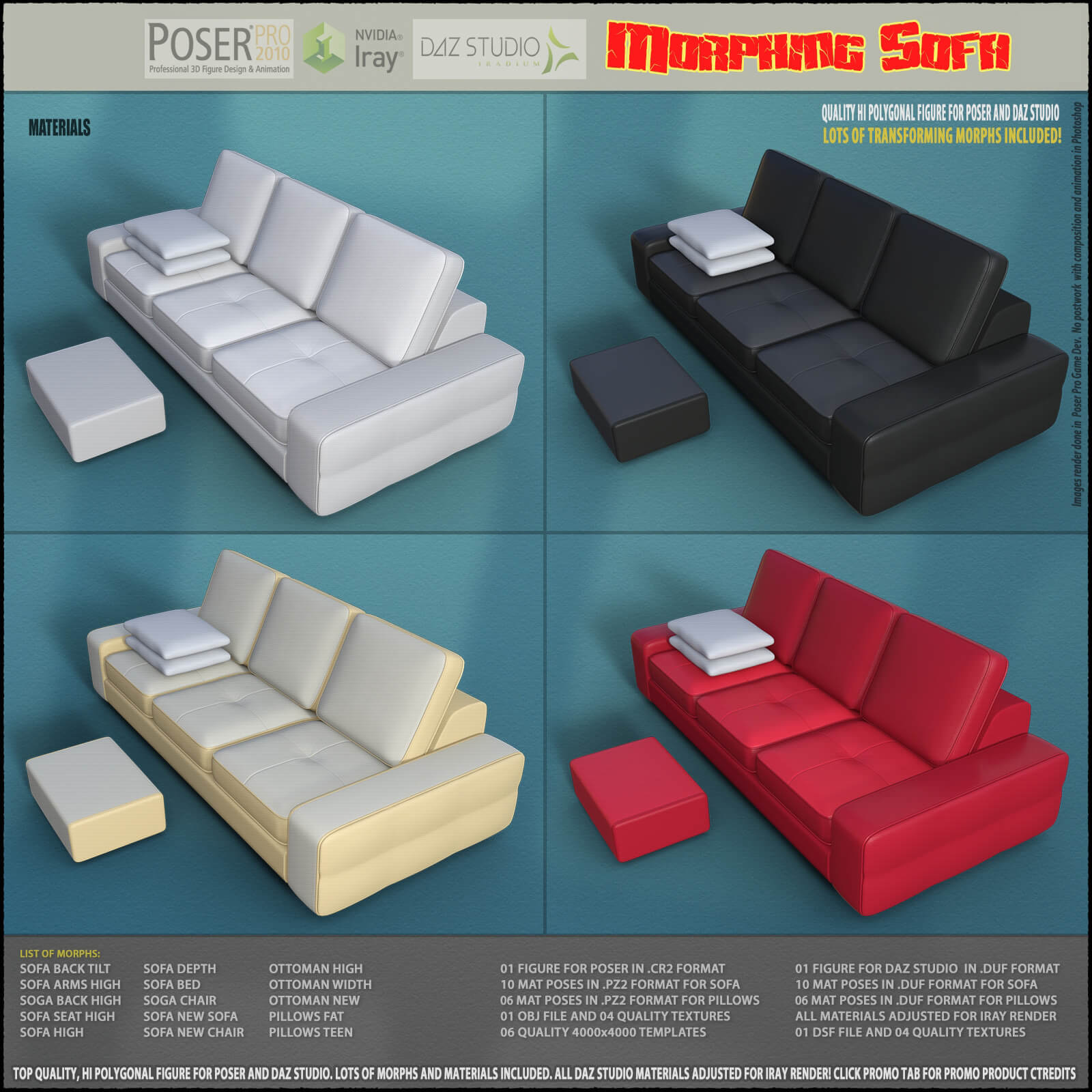 Morphing Sofa - Daz Content by Sagittarius A