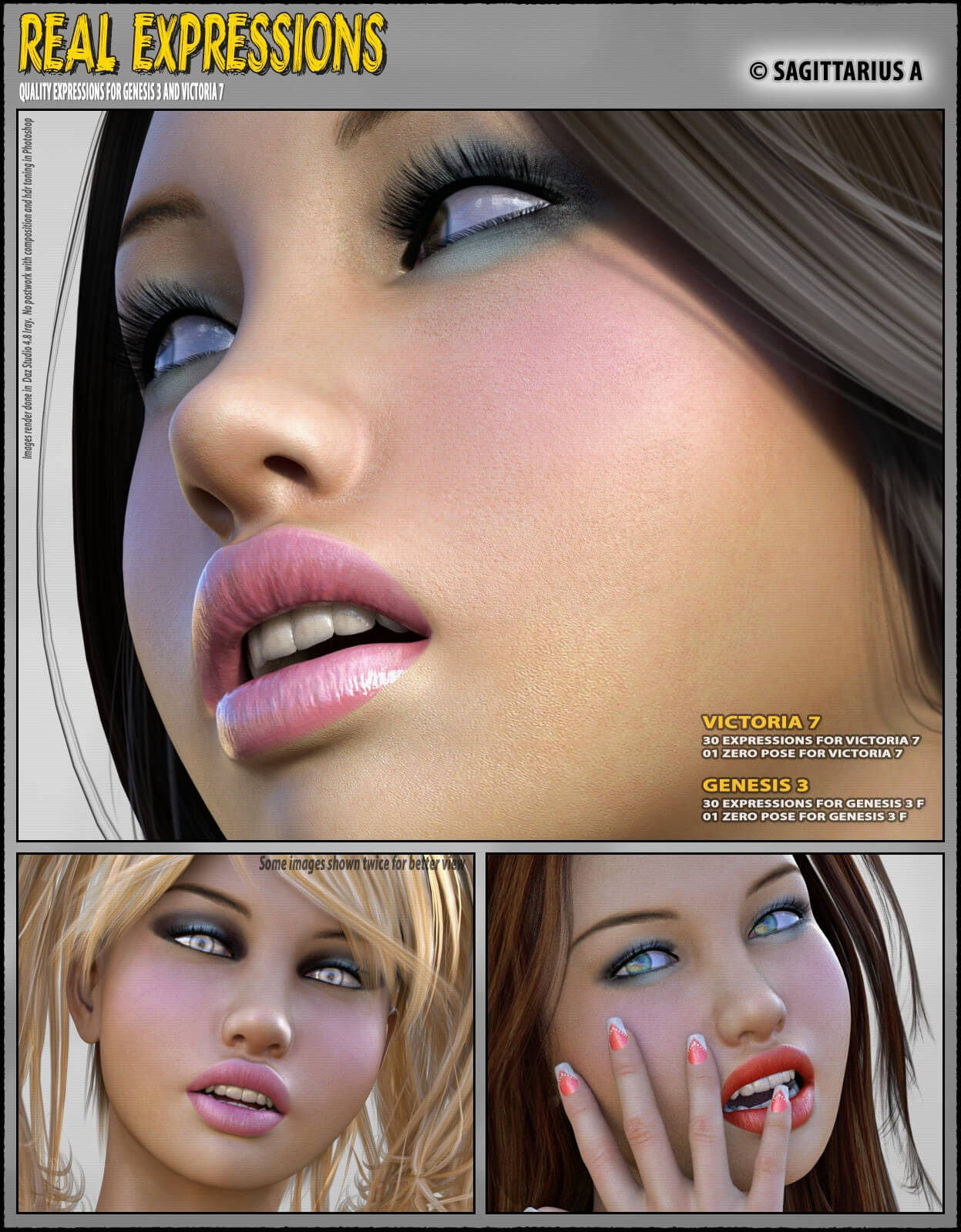 Genesis 3 Female Expressions Bundle by Sagittarius A