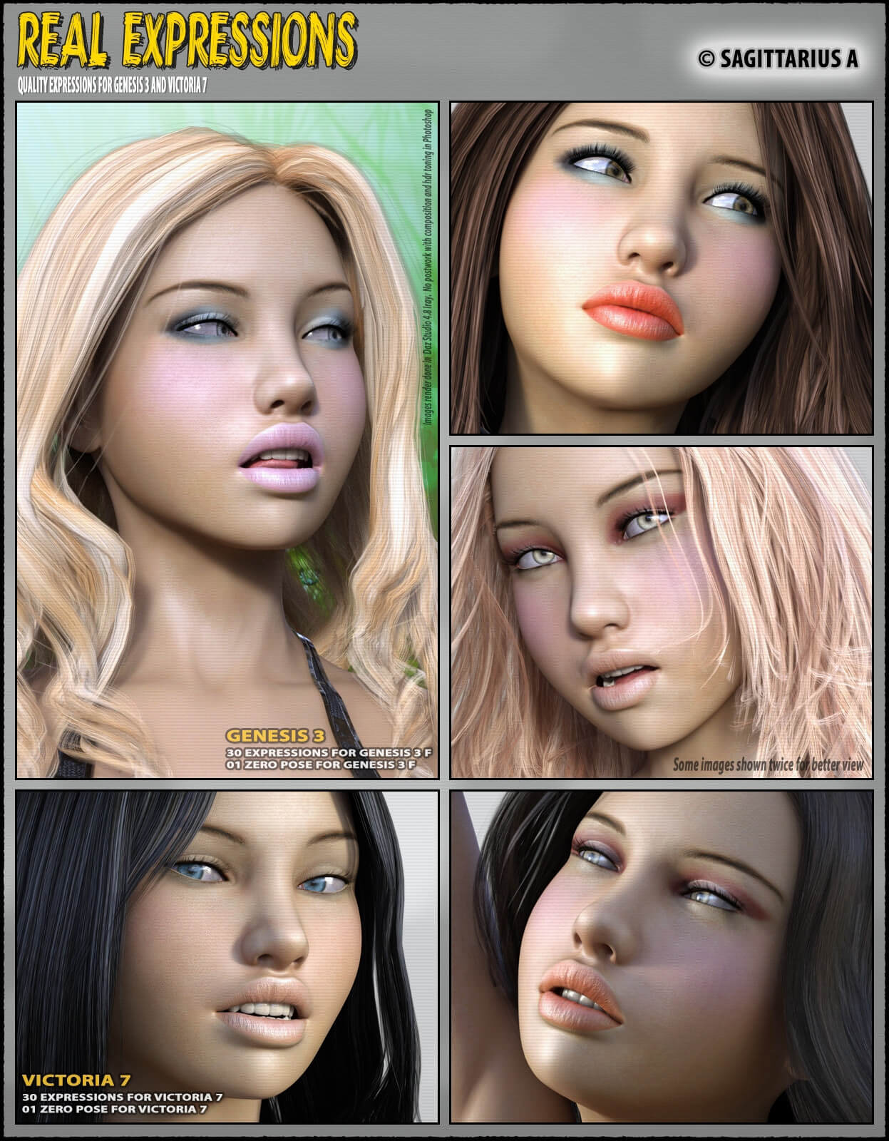 Real Expressions for Genesis 3\Victoria 7 - Daz Content by Sagittarius A