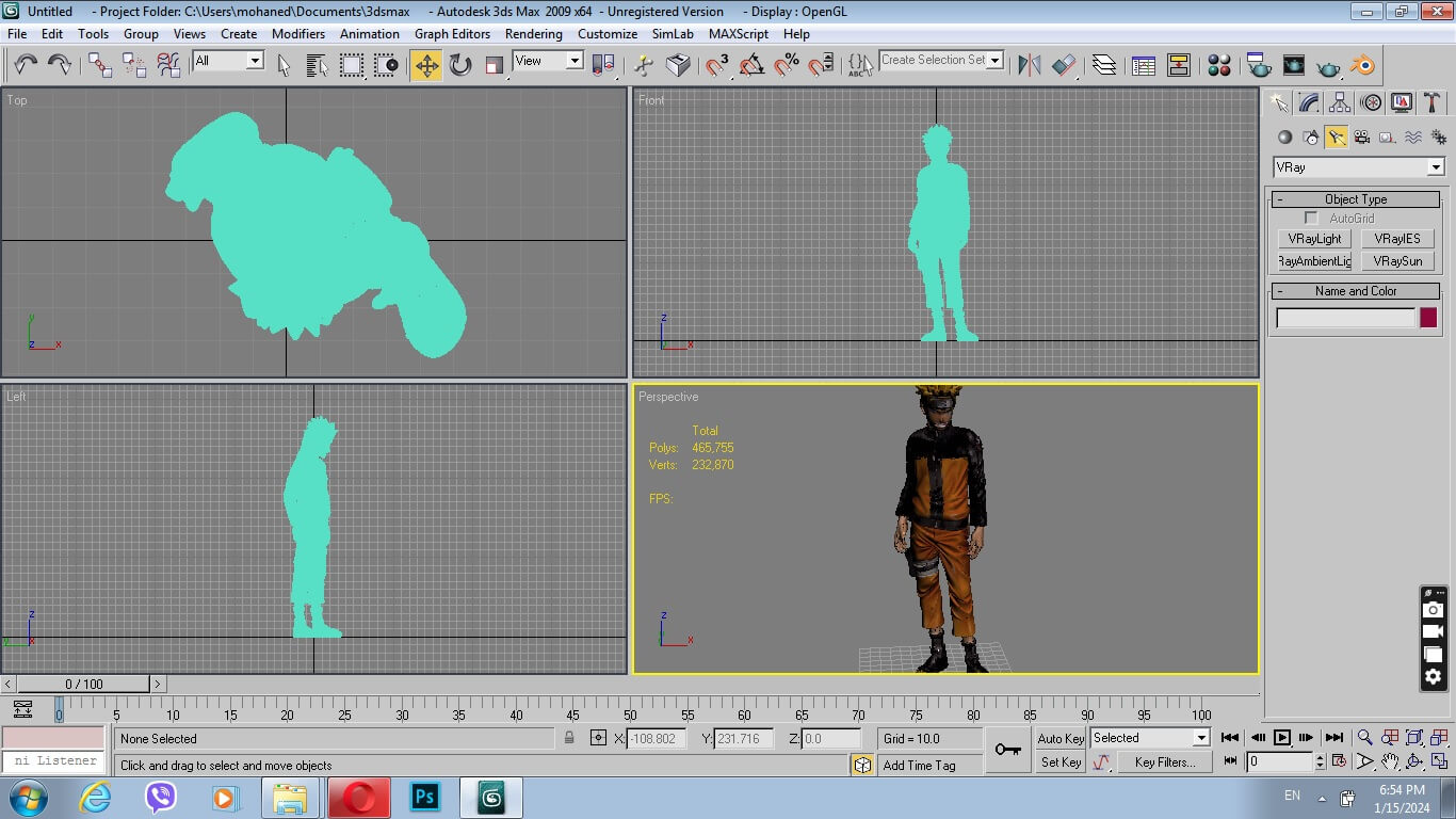Uzumaki Naruto 3D Model by sahar600