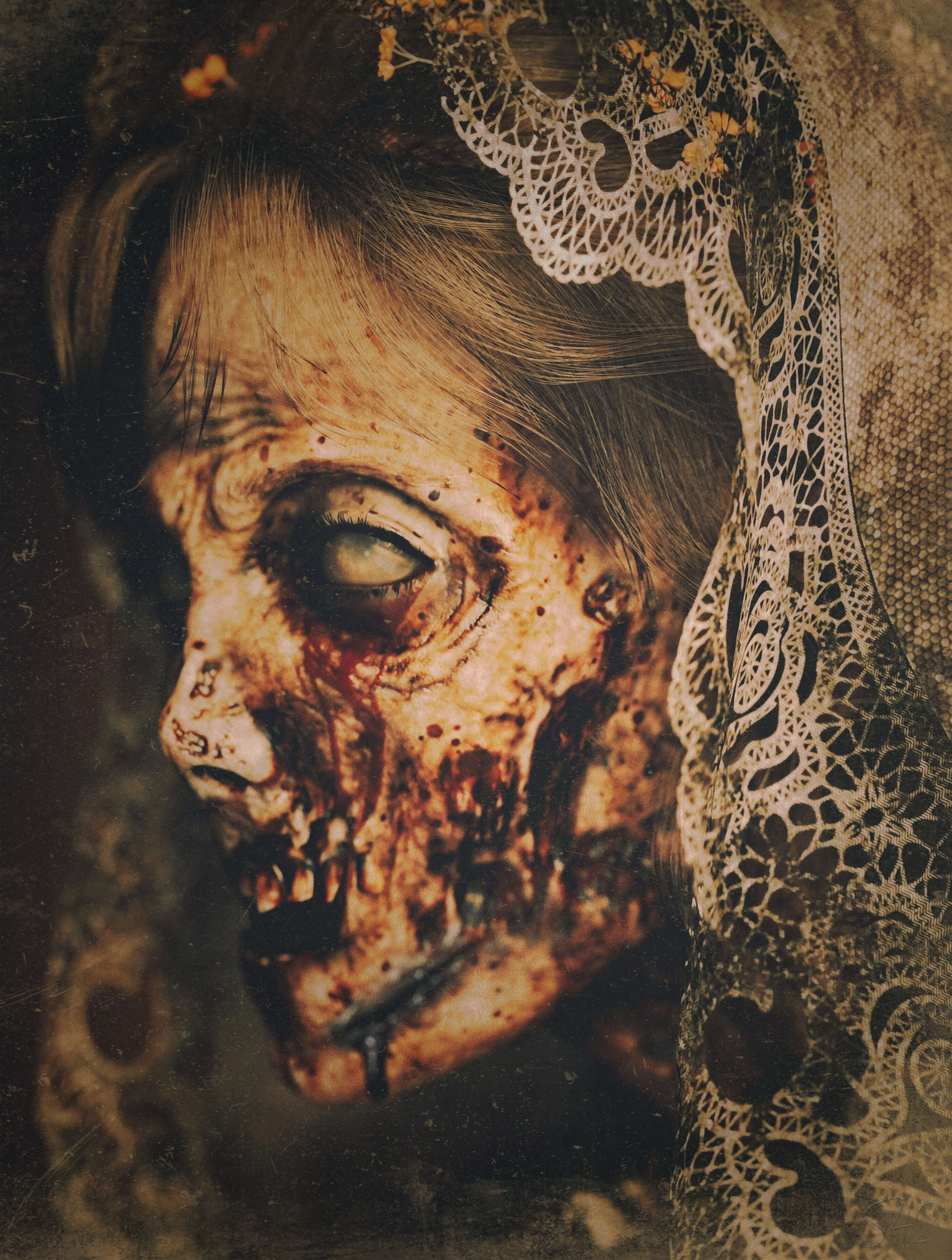 decayed beauty 3D Render, Digital Art by Saidge42