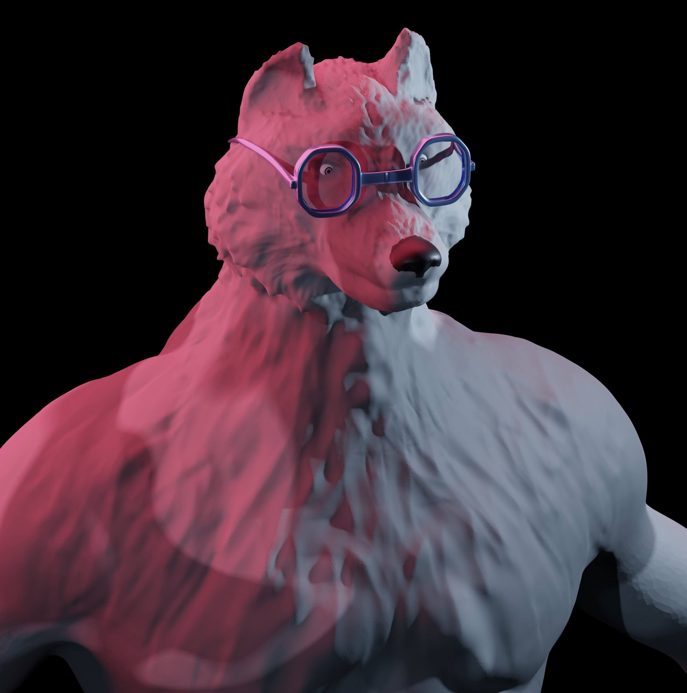 Nft Wolf - 3D Model by Saif_art