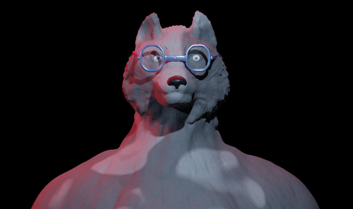 Nft Wolf - 3D Model by Saif_art
