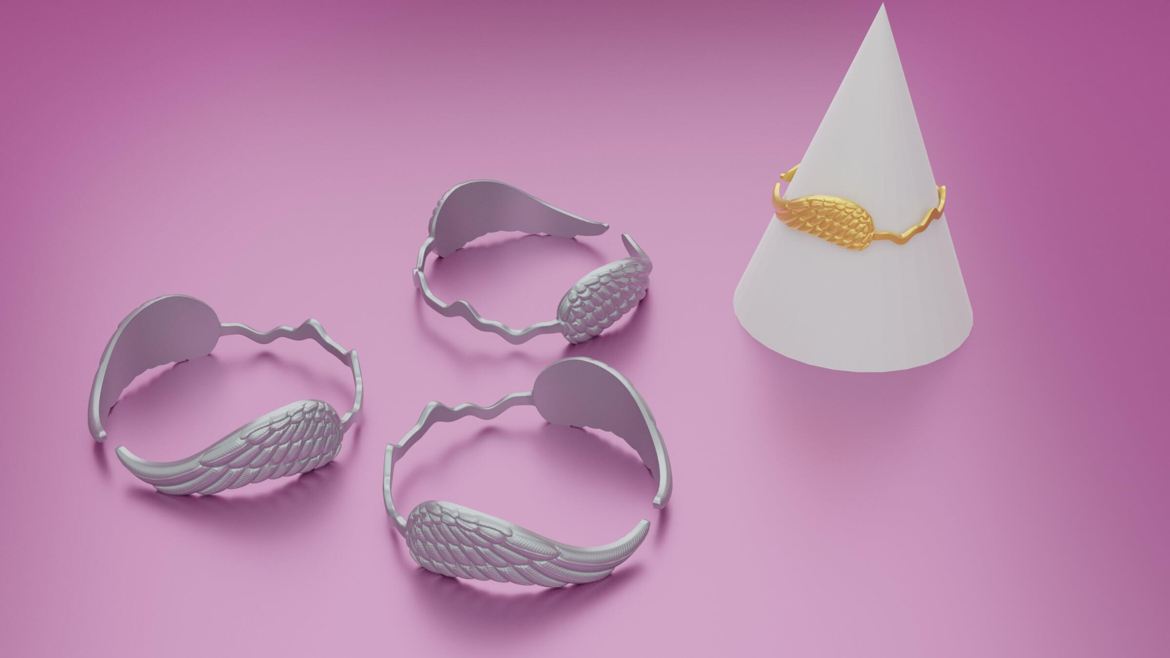 Wings Ring - 3D Model by Saif_art