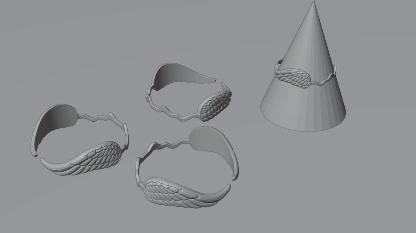 Wings Ring - 3D Model by Saif_art