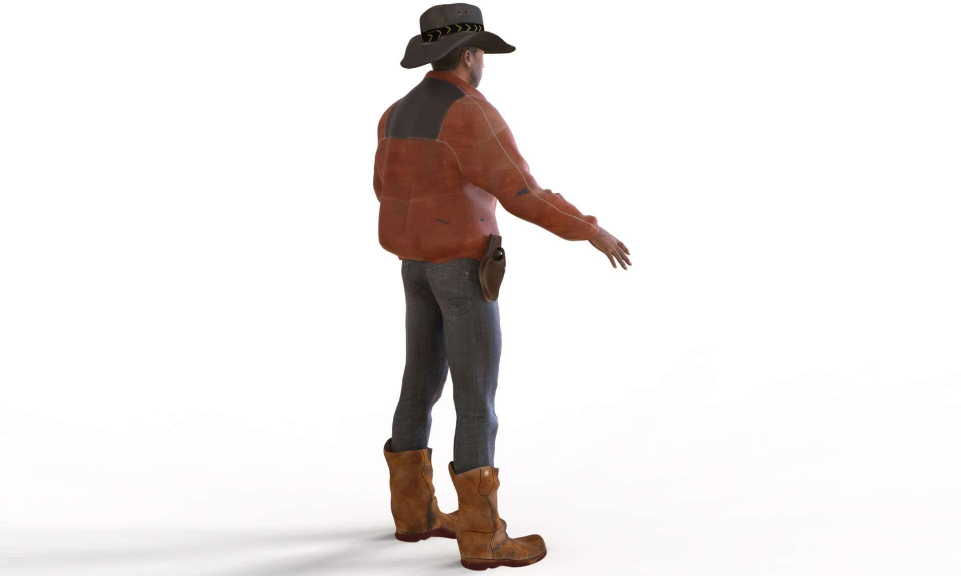 Realistic Cowboy - 3D Model by Sajid Diaz