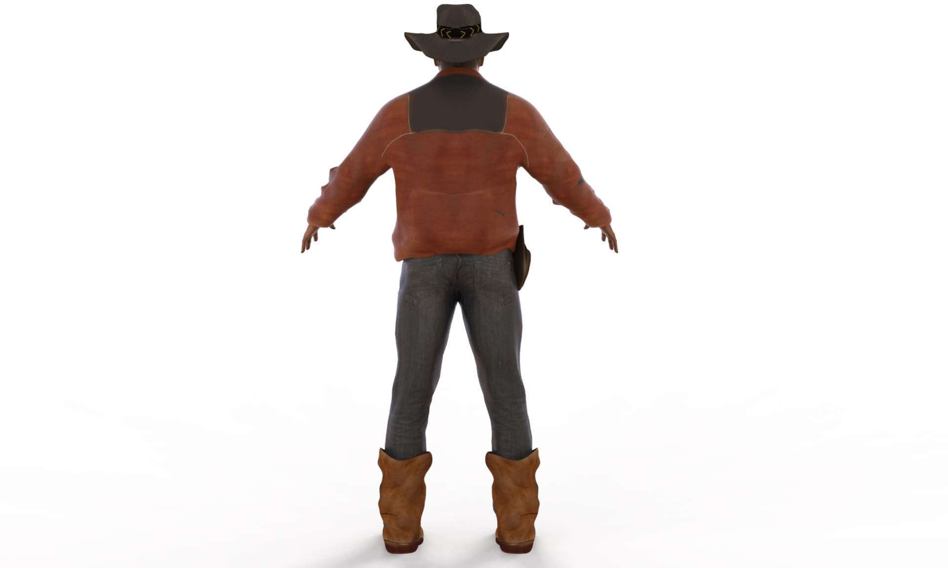 Realistic Cowboy - 3D Model by Sajid Diaz