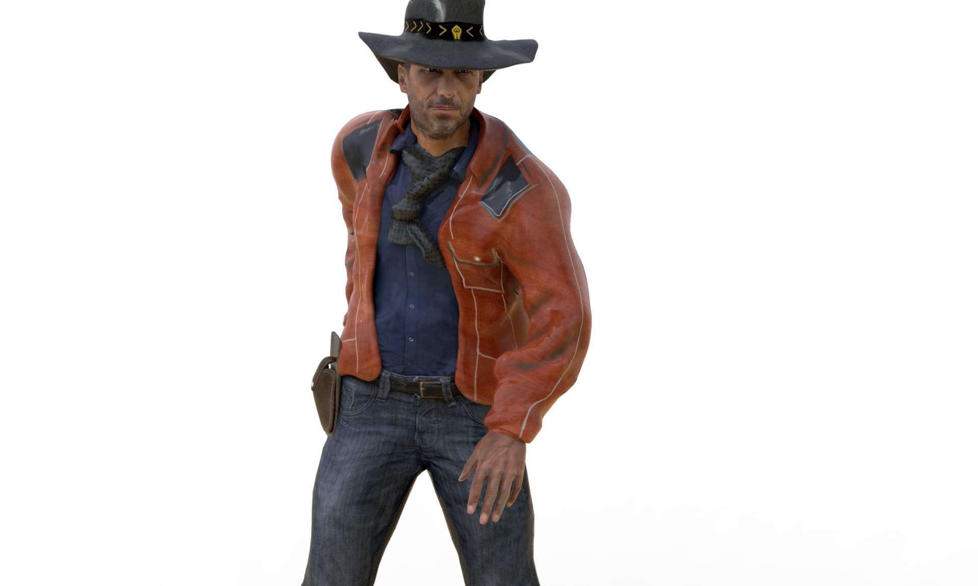 Realistic Cowboy - 3D Model by Sajid Diaz