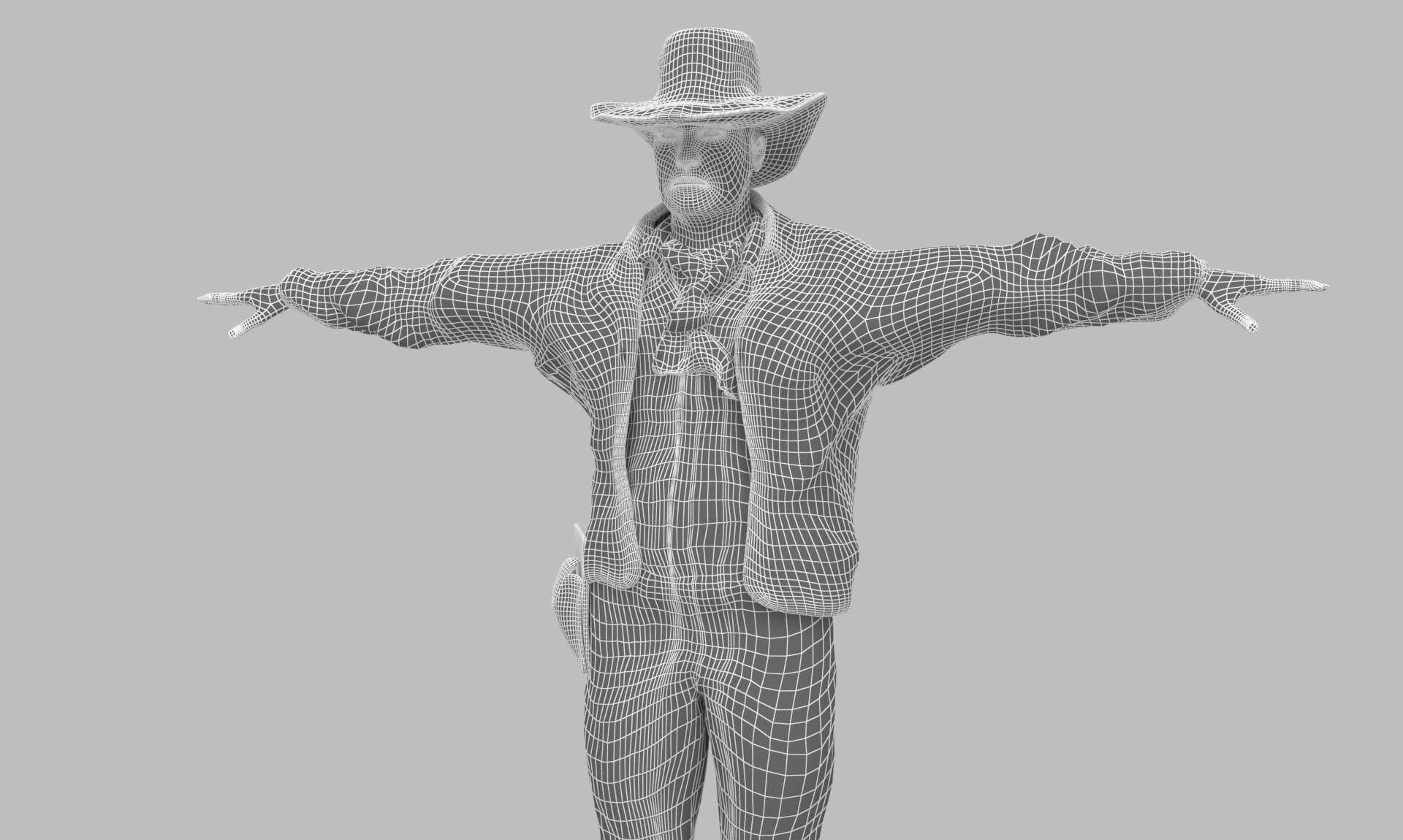 Realistic Cowboy - 3D Model by Sajid Diaz