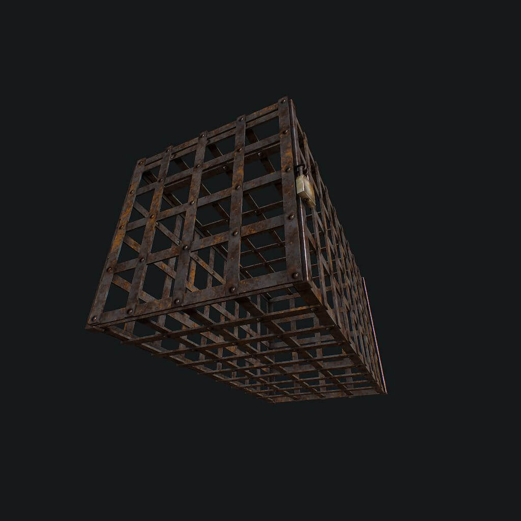 Old Metal Cage - 3D Model by salex